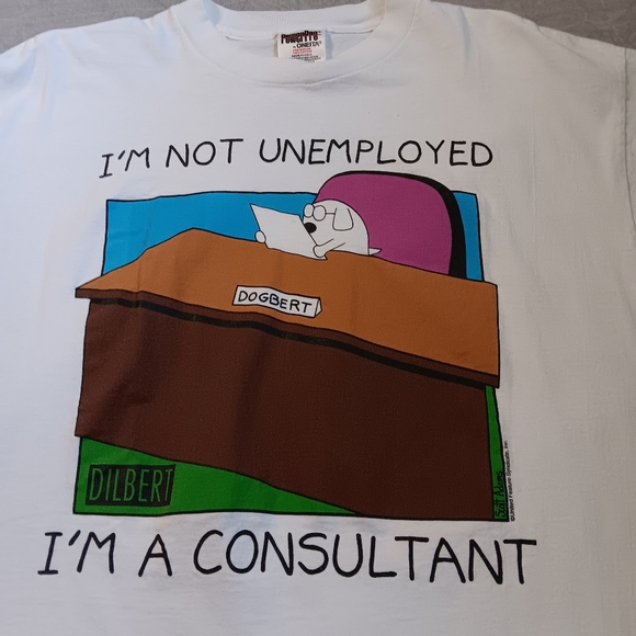 Shirts | Vintage Single Stitch Dilbert Consultant T Shirt On An Oneita ...
